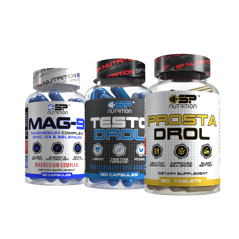 Prostadrol + Testodrol & MAG-9 + OMEGA 1000 FREE – SP NUTRITION USA