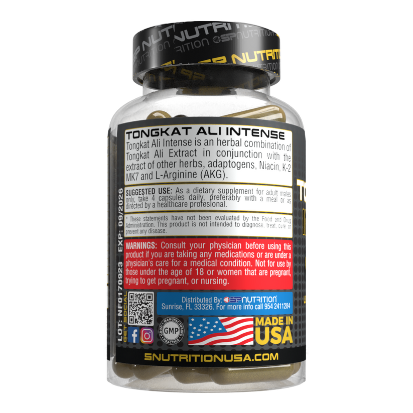 TONGKAT ALI INTENSE for Men (Longjack) Eurycoma Longifolia, 120 Capsul ...